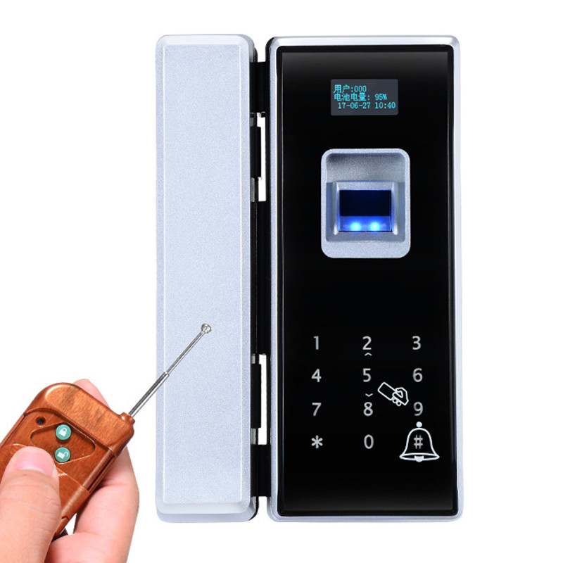 Digital Touch Screen Glass Door Lock Smart Card Fingerprint Unlock For ...