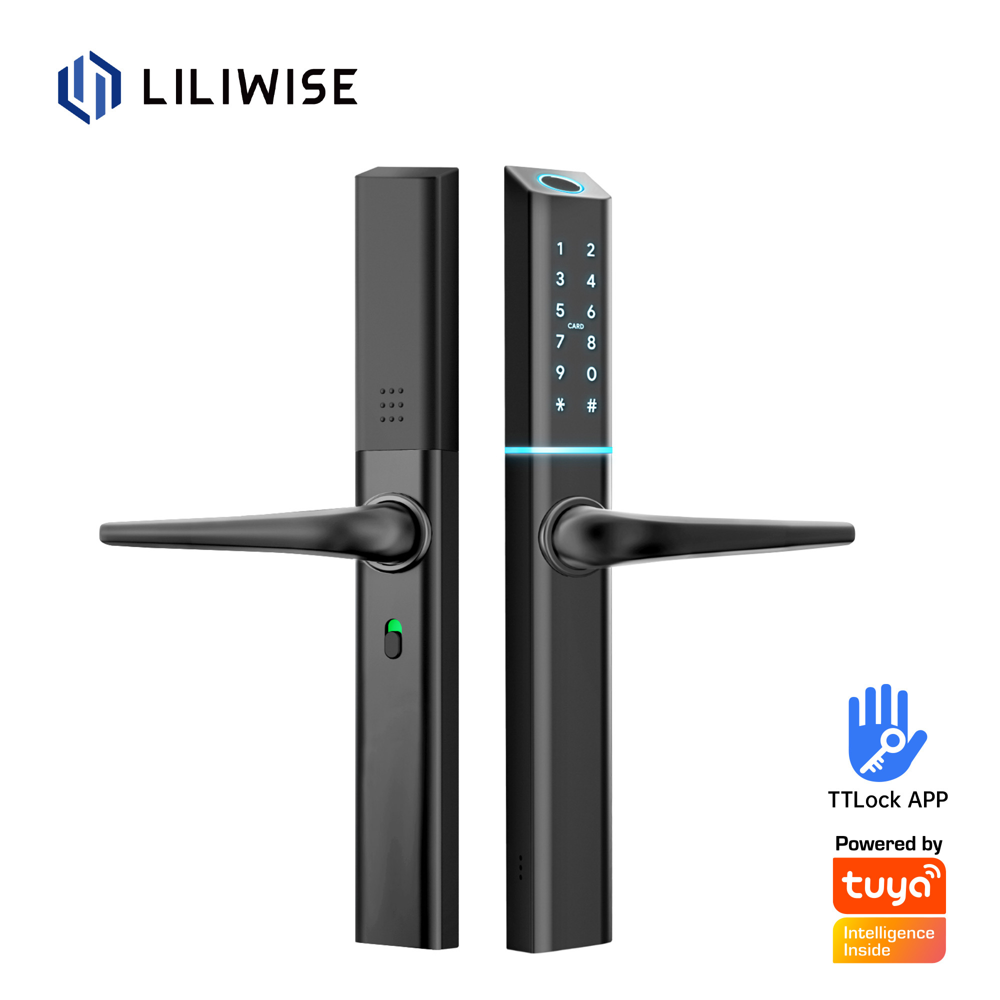 Liliwise Wifi Waterproof Electronic Keyless Entry Lock Aluminum Door ...