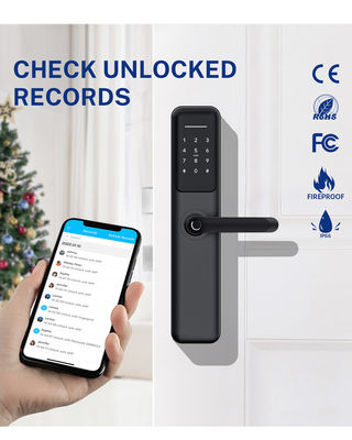 Tuya WiFi Smart Electric Digital Door Lock Waterproof Fingerprint Door Locks