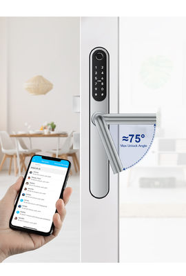 Waterproof Aluminium Door Lock Slim Smart With Cylinder