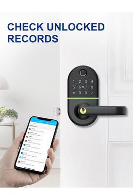 Tuya Wifi Digit Fingerprint Keypad Smart Door Lock Aluminum Alloy Material