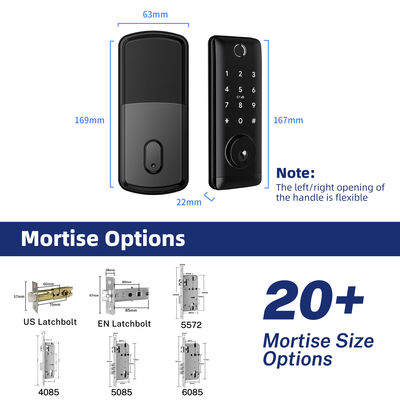 Aluminum Alloy Electronic Door Locks Intelligent WiFi Deadbolt Lock